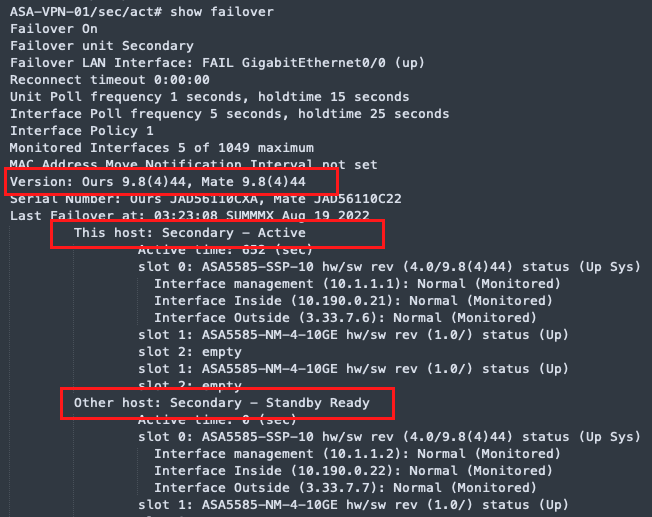 Upgrade ASA an Active/Standby Failover Pair Using the CLI - JMCristobal